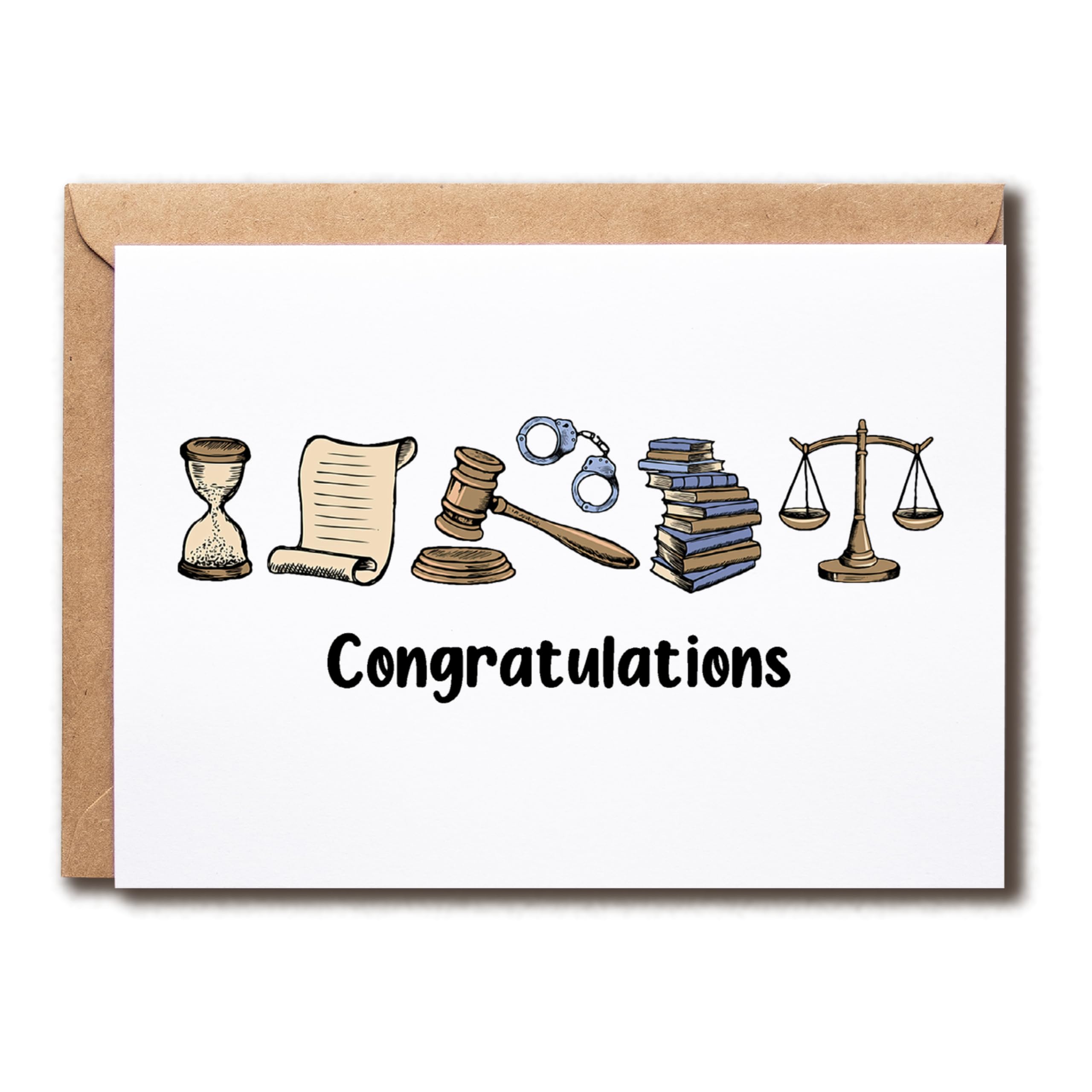 Amazon.com : VKNDesigns Congratulations Card - Card For Law Student ...