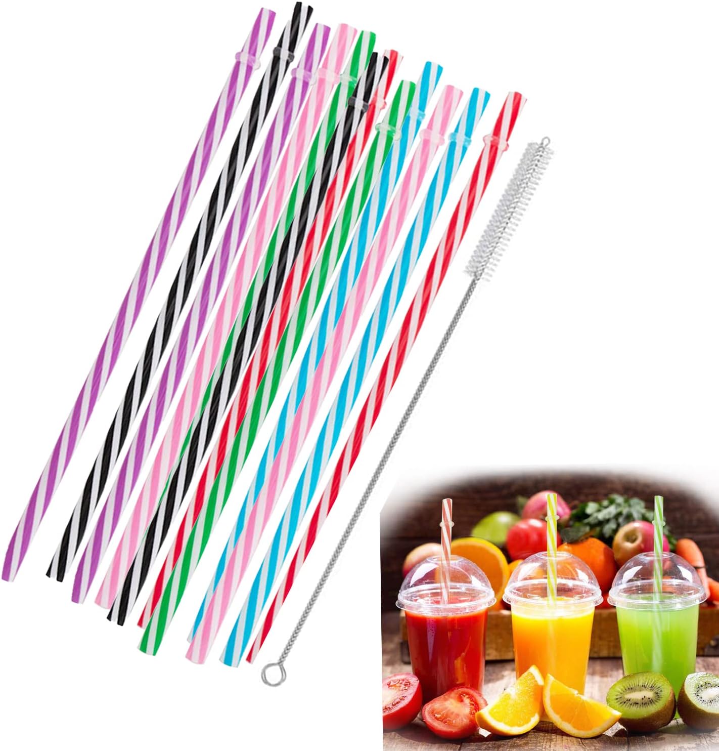 Joie Kitchen Gadgets t12788 Reusable Straws, Plastic : Amazon.co.uk ...
