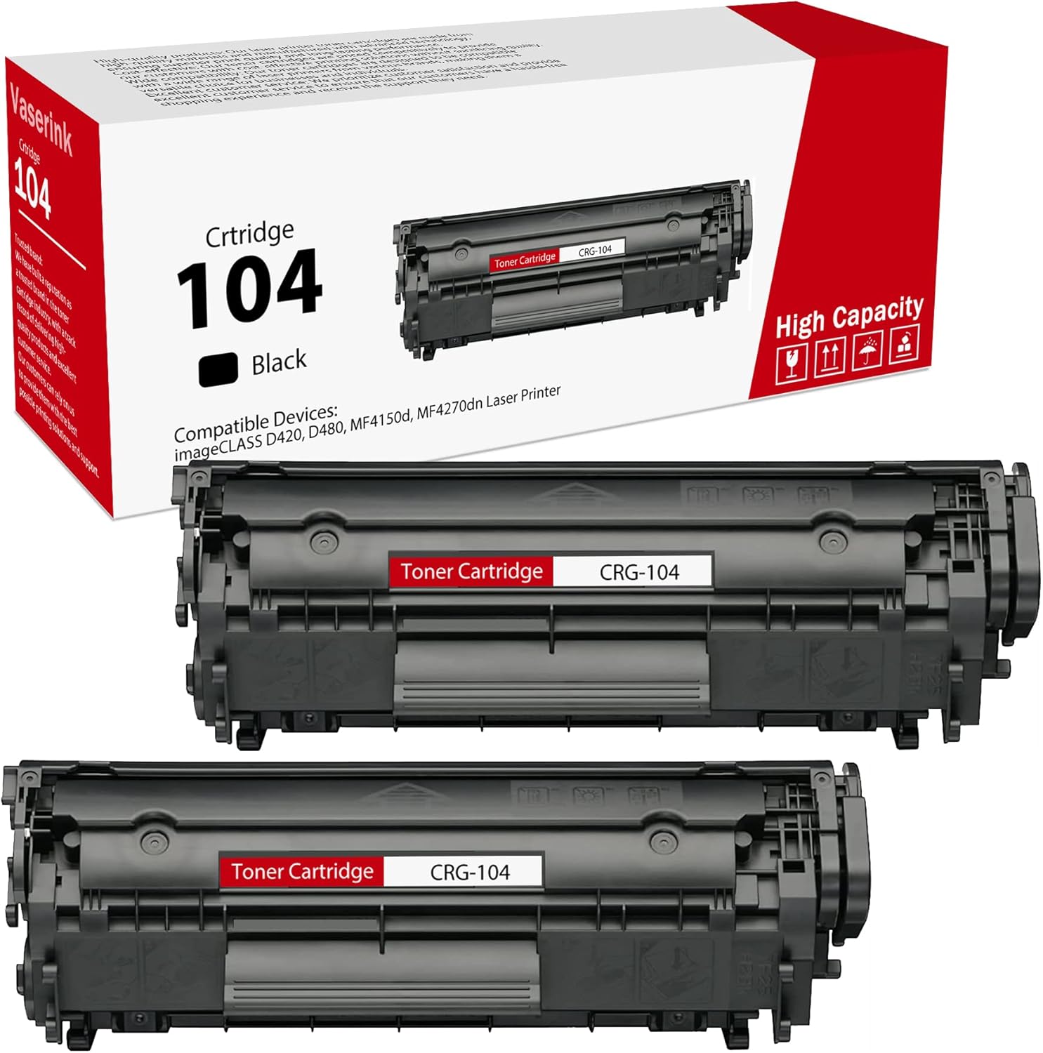 Amazon.com: High-Yield 104 Black Toner Cartridge (2-Pack) - Vsenk ...