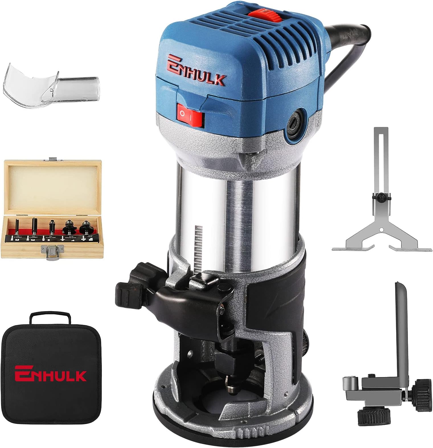 JKH-win® Router Tool, 1.25HP 6.5Amp 30000RPM Corded Wood Router with ...