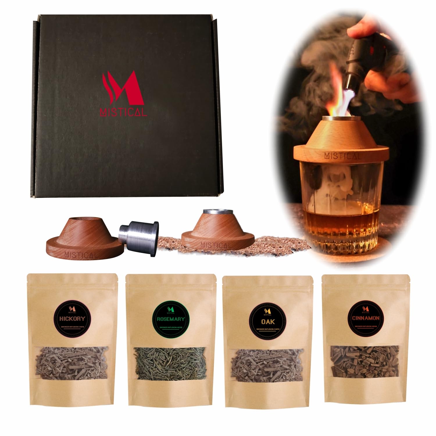 Mistical Cocktail Smoke Infuser Kit - Smoker for Whisky Cocktails ...