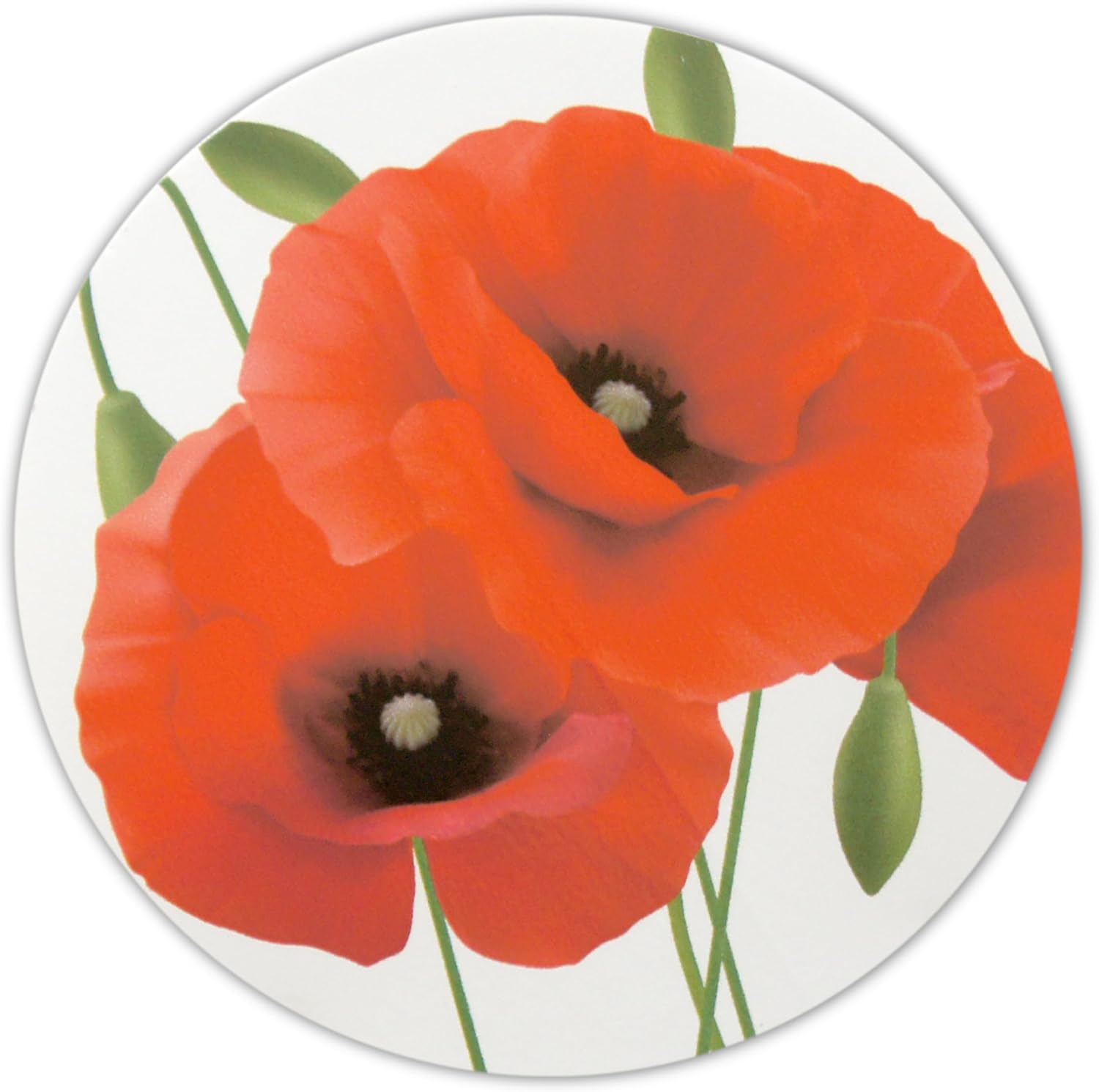 Amazon.com: Novel Merk Flower Vinyl Stickers - 3” Round Individual ...