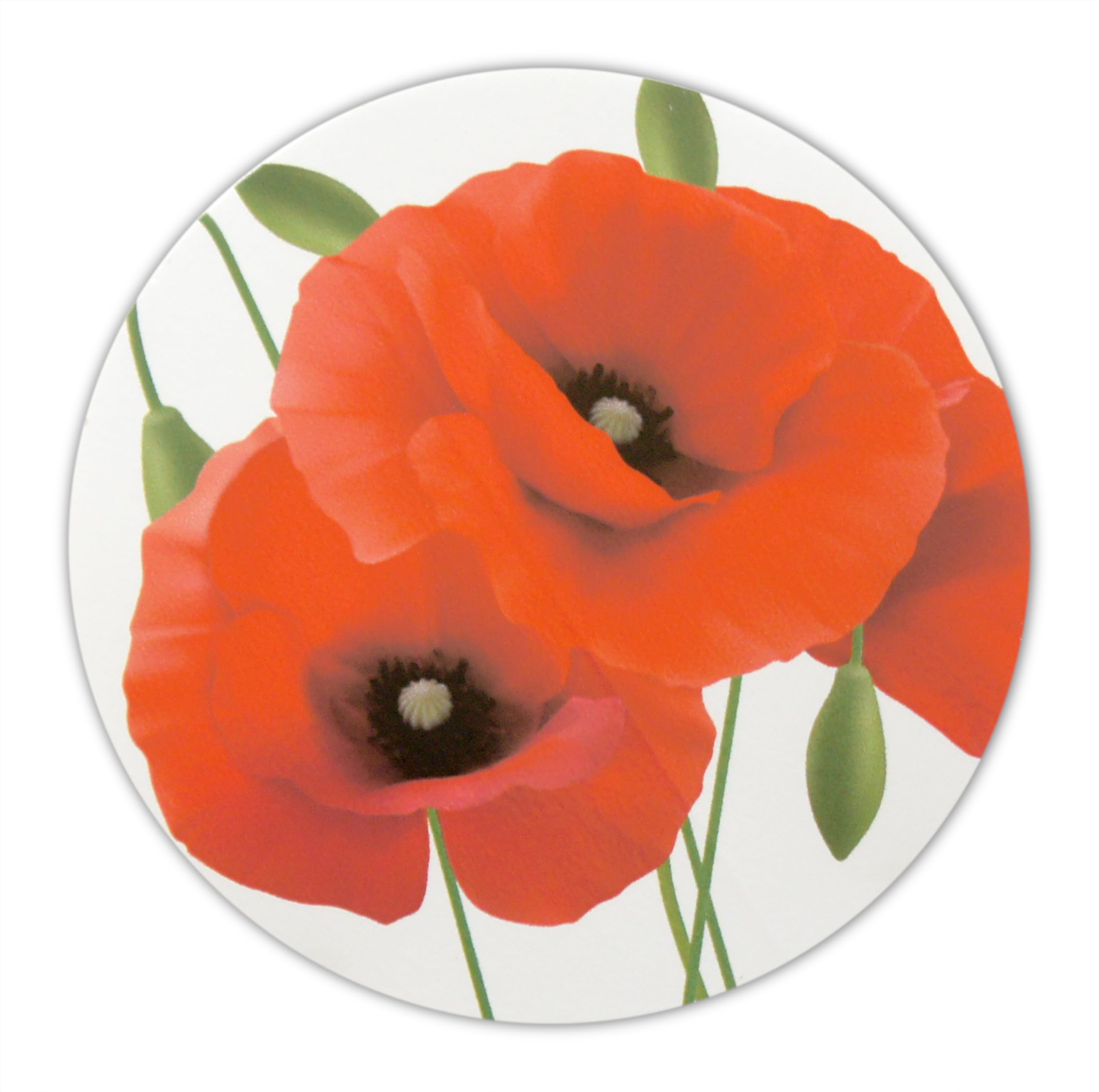 Amazon.com: Novel Merk Flower Vinyl Stickers - 3” Round Individual ...