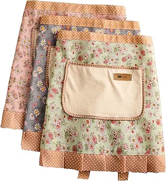 Amazon.com: WinDerMo 3 Pieces Aprons for Women with Pockets, Floral ...