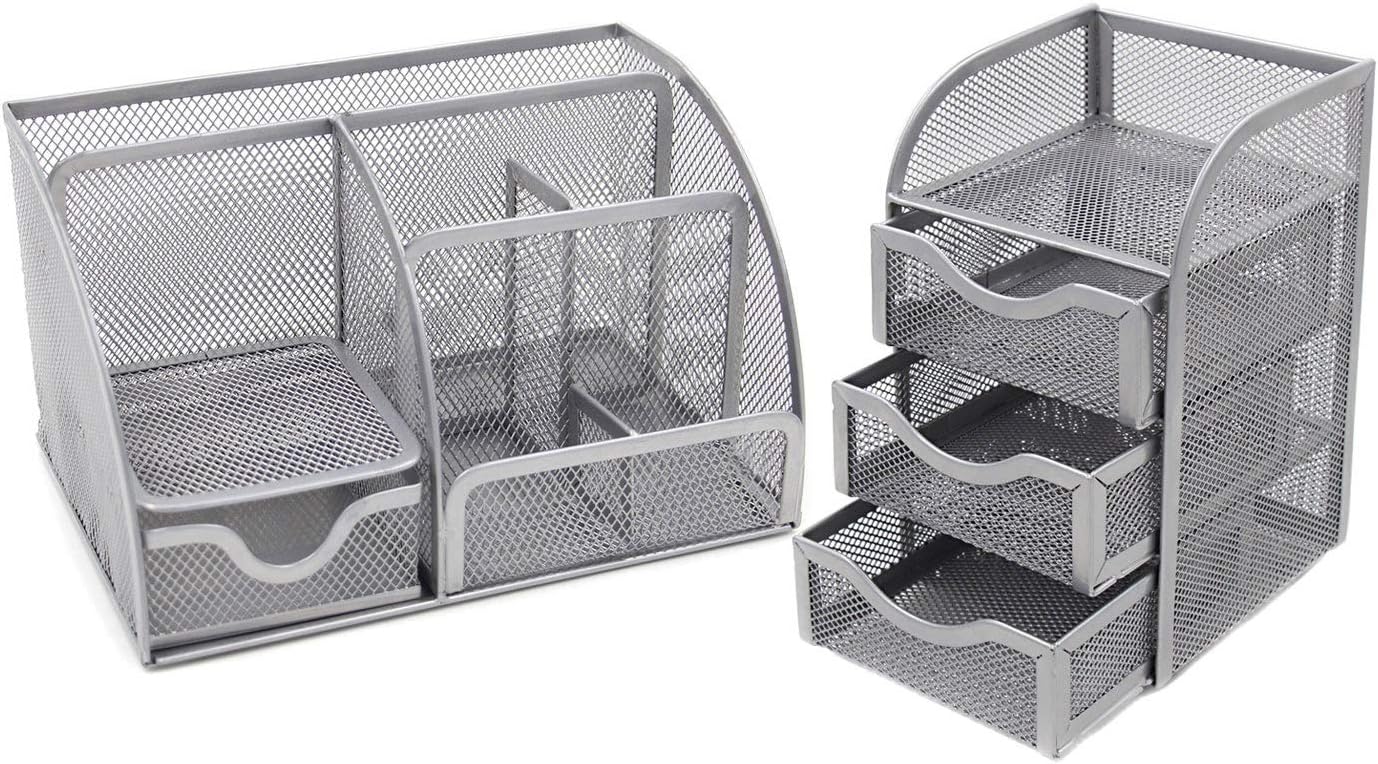 Amazon.com: EasyPAG Mesh Desk Organizer 6 Component Accessories Cady ...