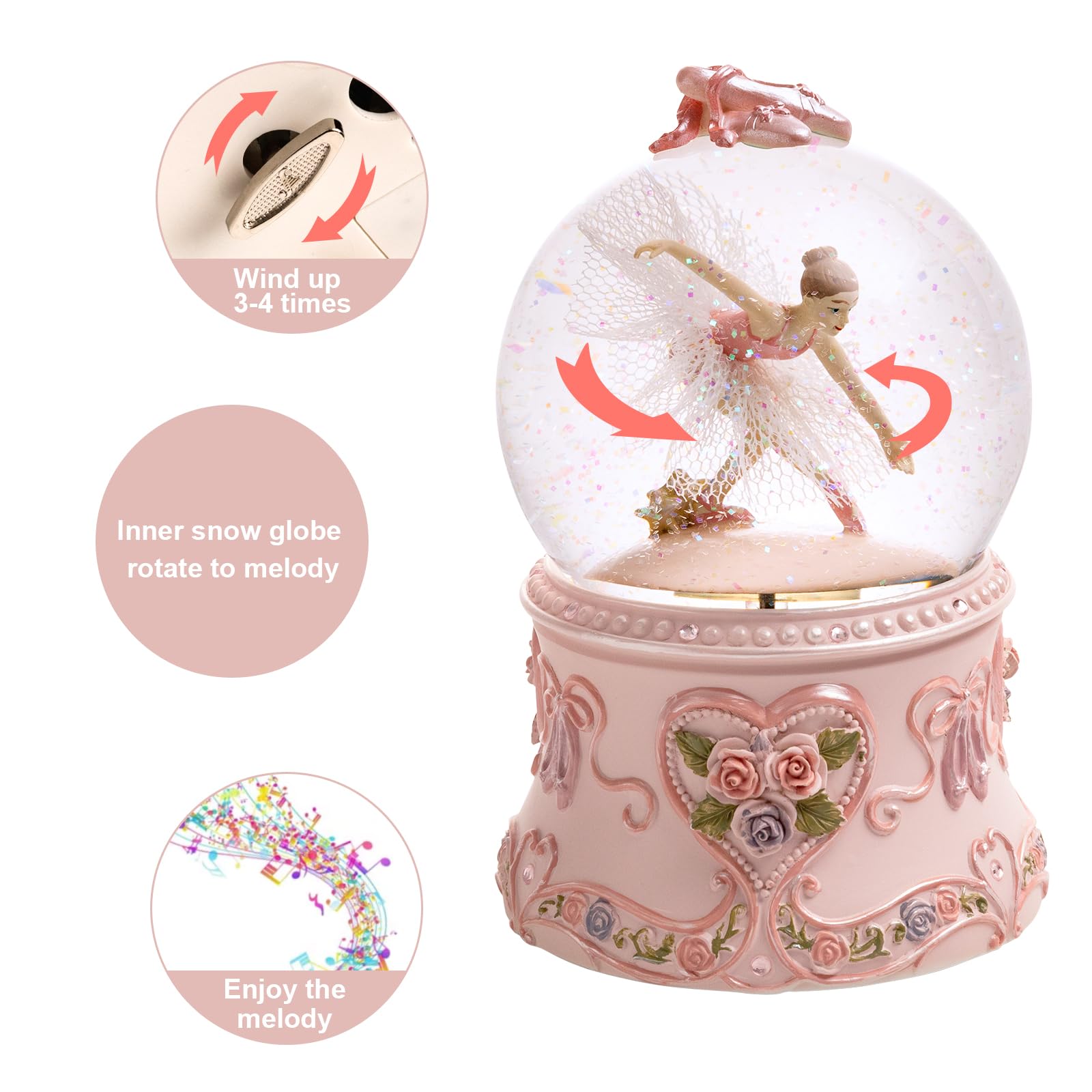 Dancer Musical Snow Globes