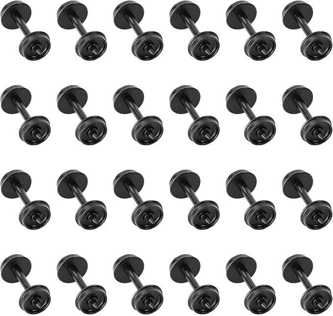 Amazon.com: 24pcs POM Plastic 33'' Wheels for Model Train 1:87 HO Scale ...