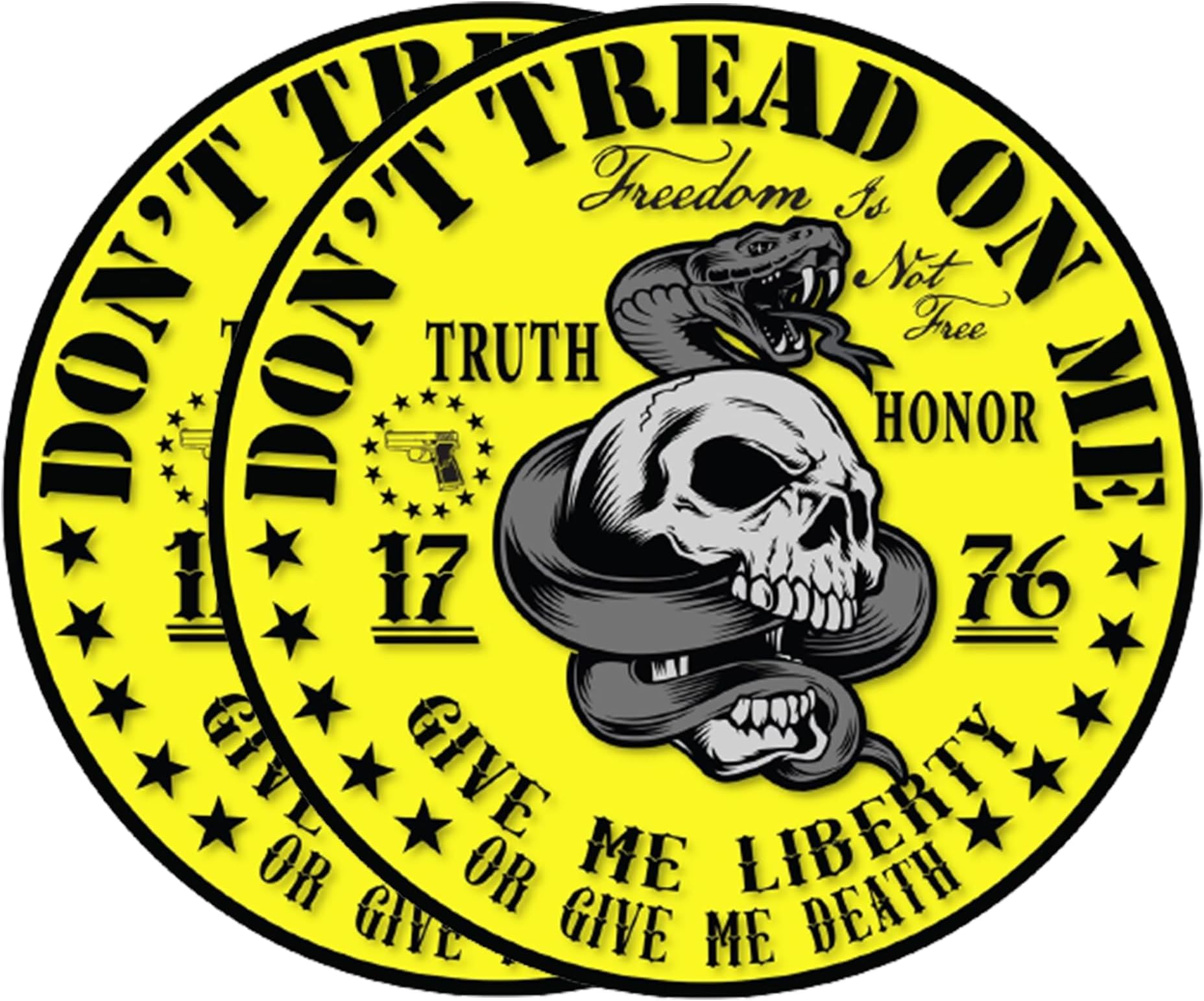 Amazon.com - eDesign 2-Pack Don't Tread On Me 1776 Vinyl Sticker Decal ...