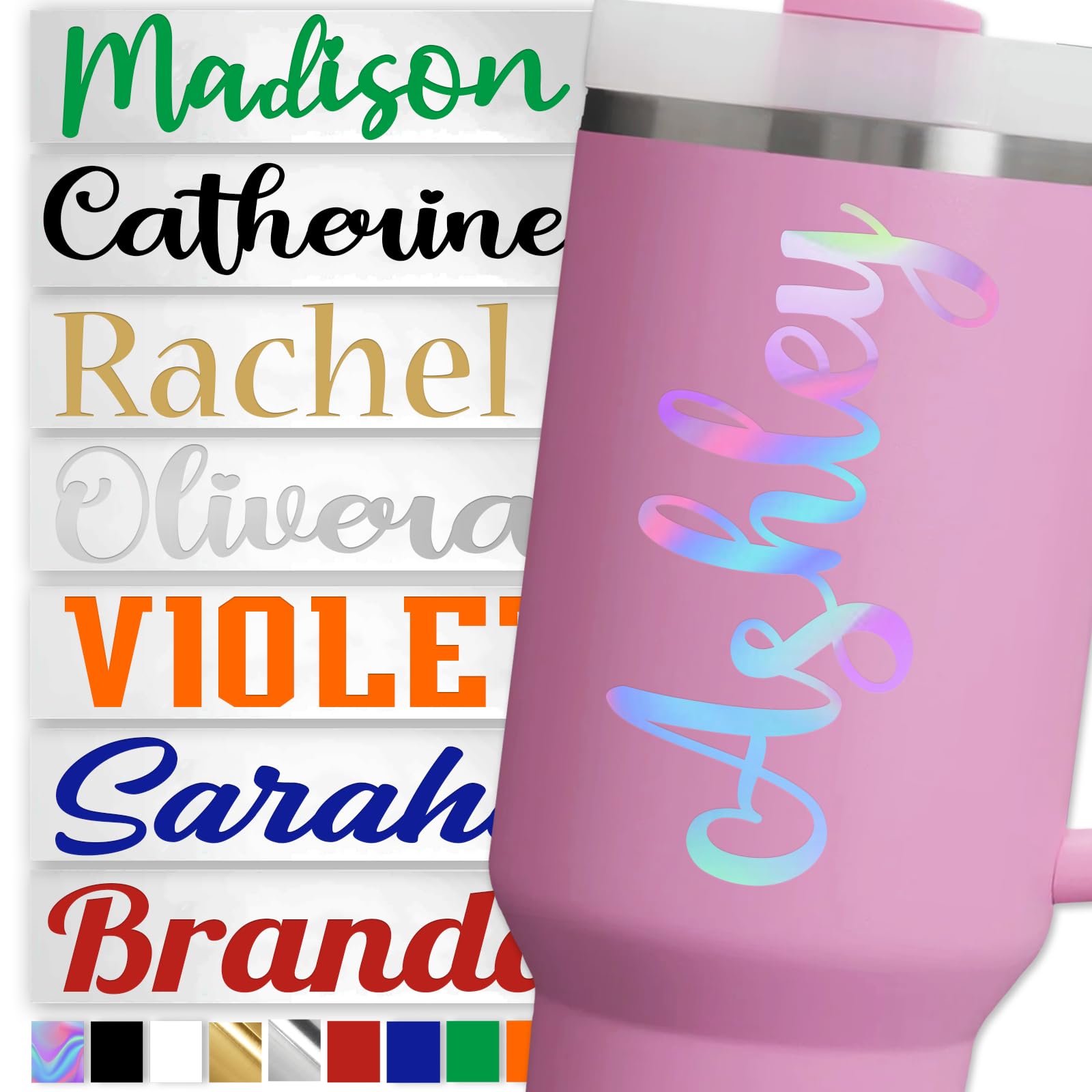 Amazon.com - Name Stickers for Water Bottles Custom Vinyl Name Stickers ...