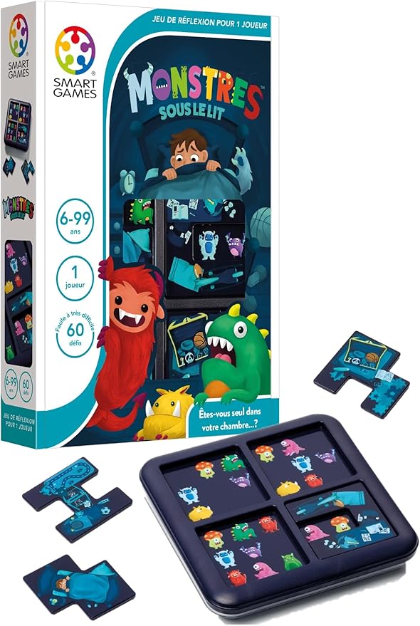 SmartGames - Monstres Sous le Lit - Remue-Méninges Éducatif - Jeu de ...