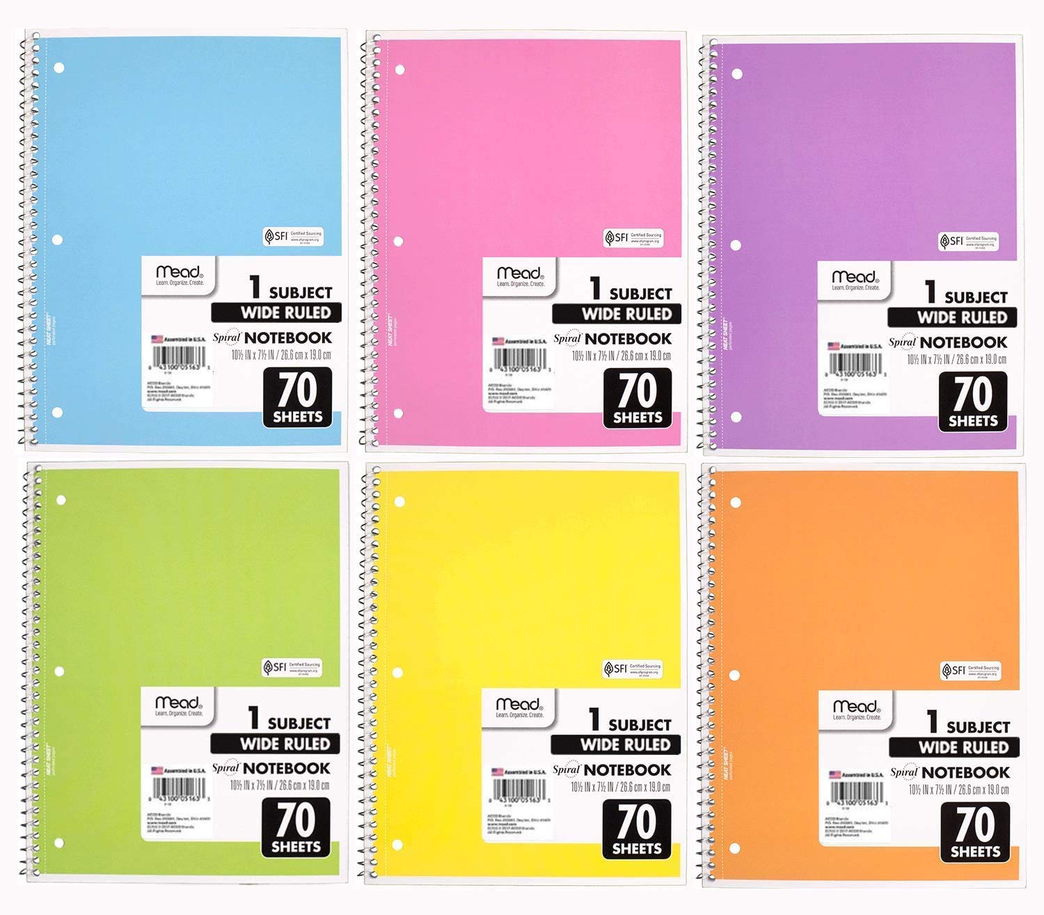 One Subject Notebooks In Bulk