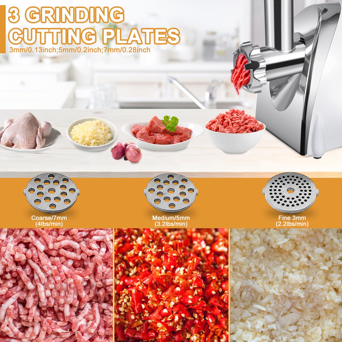 Snapklik.com : SuSuMu Meat Grinder Heavy Duty Meat Grinder Electric ...