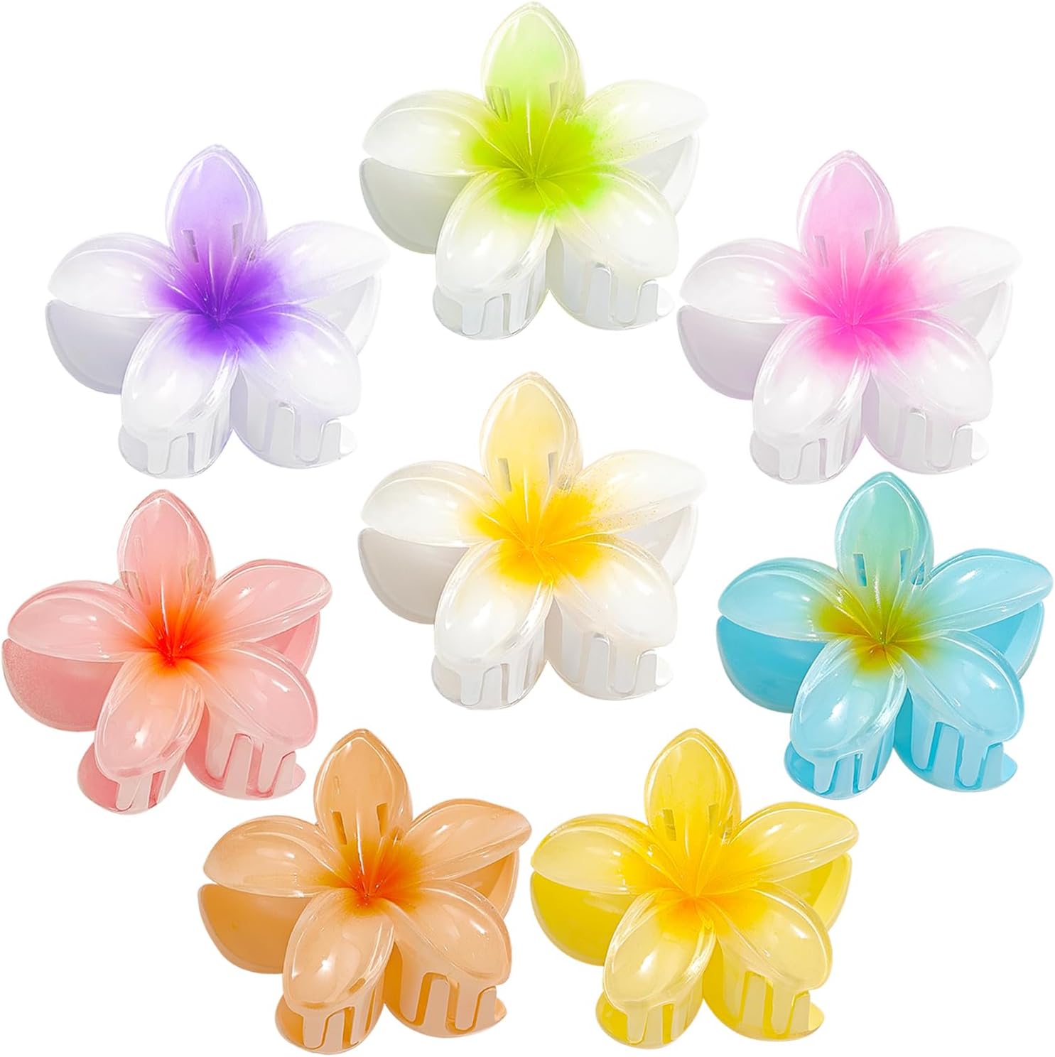 Amazon.com : 6 Pcs Small Flower Hair Claw Clips for Women, Cute Hair ...