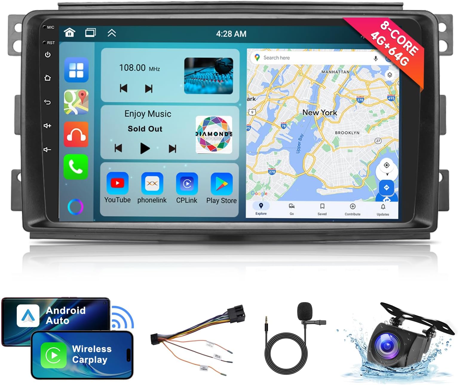 Amazon.com: [2G+64G] Car Radio for Mercedes Benz Smart Fortwo 2005 2006 ...