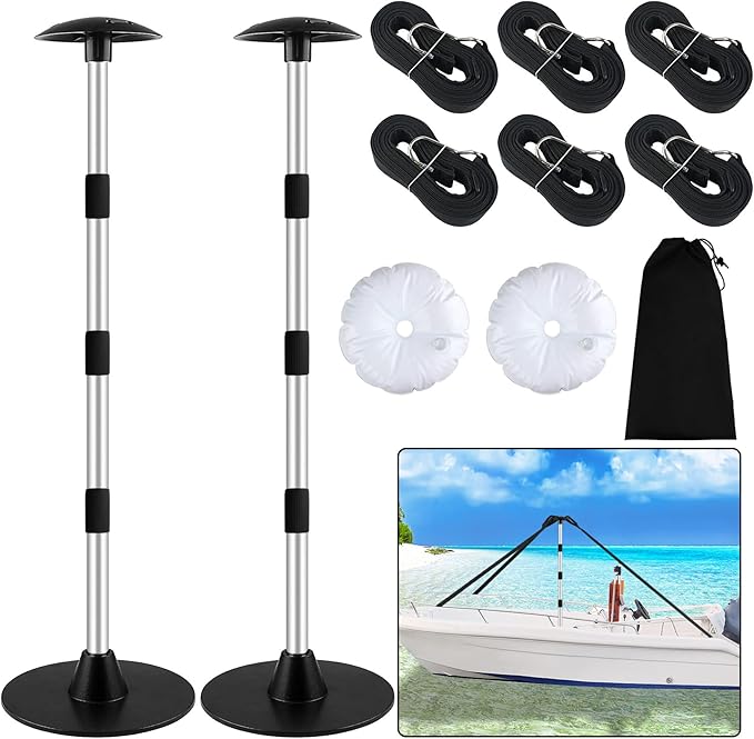 Amazon.com: Premium Quality Boat Cover Support Poles 2 Pack, Aluminum ...