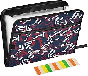 Amazon.com : America Flag Celebration Expanding File Folders Expandable ...