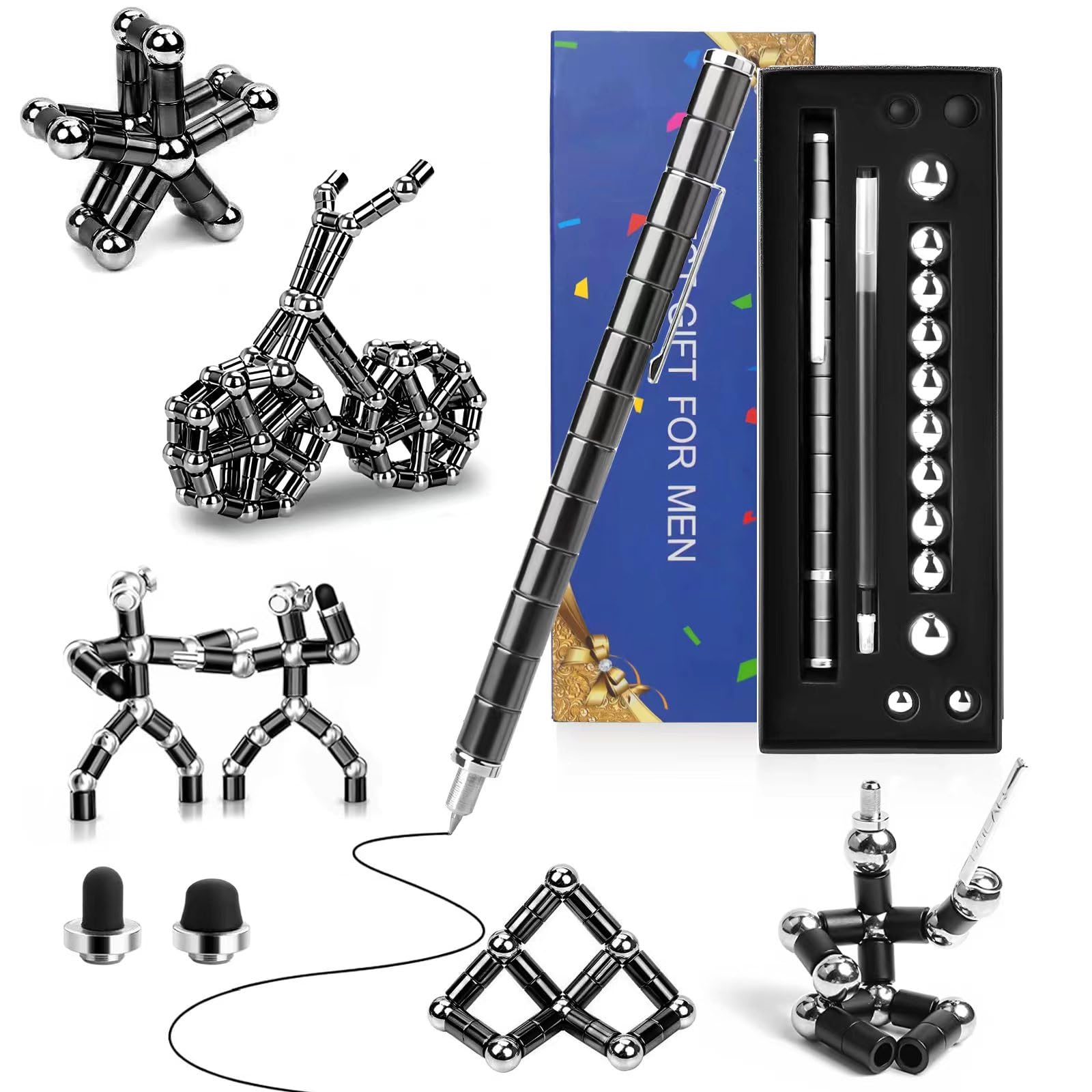 Amazon.com: Fidget Pen Gift for Men,Decompression Magnetic Pen Gift for ...