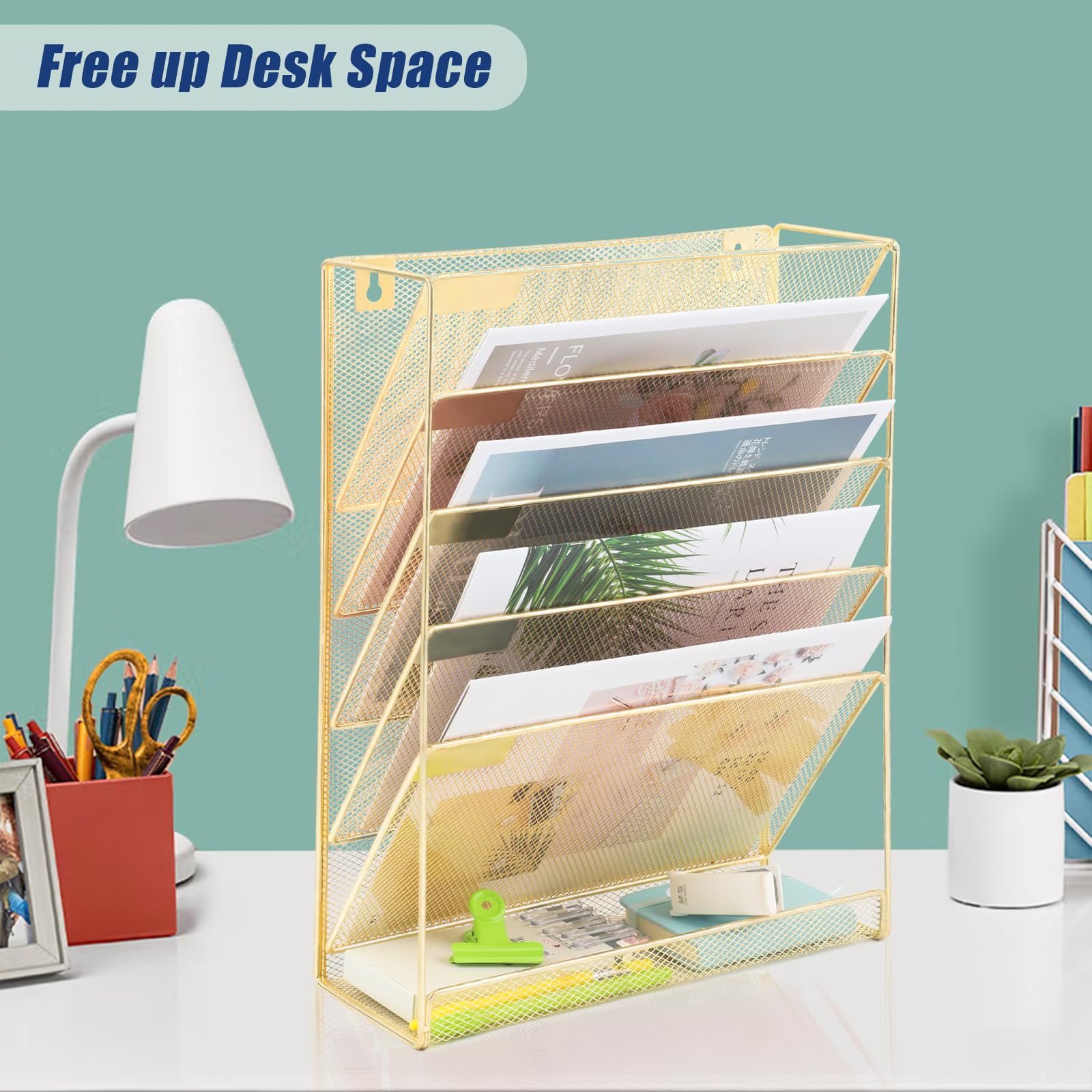 Snapklik.com : EASEPRES Desk File Organizer Mesh 6-Tier, Hanging Wall ...