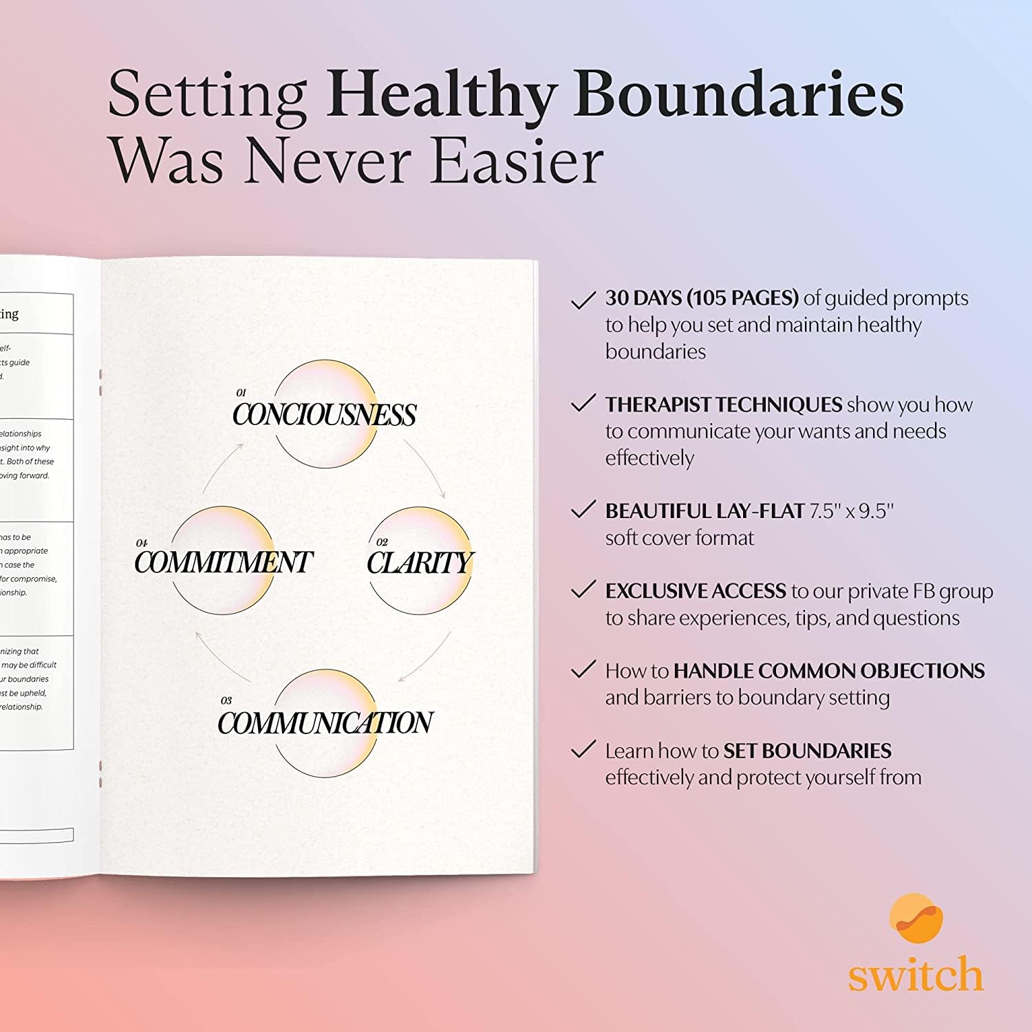 Snapklik.com : Boundaries Journal - Psychologist Recommended Journal ...