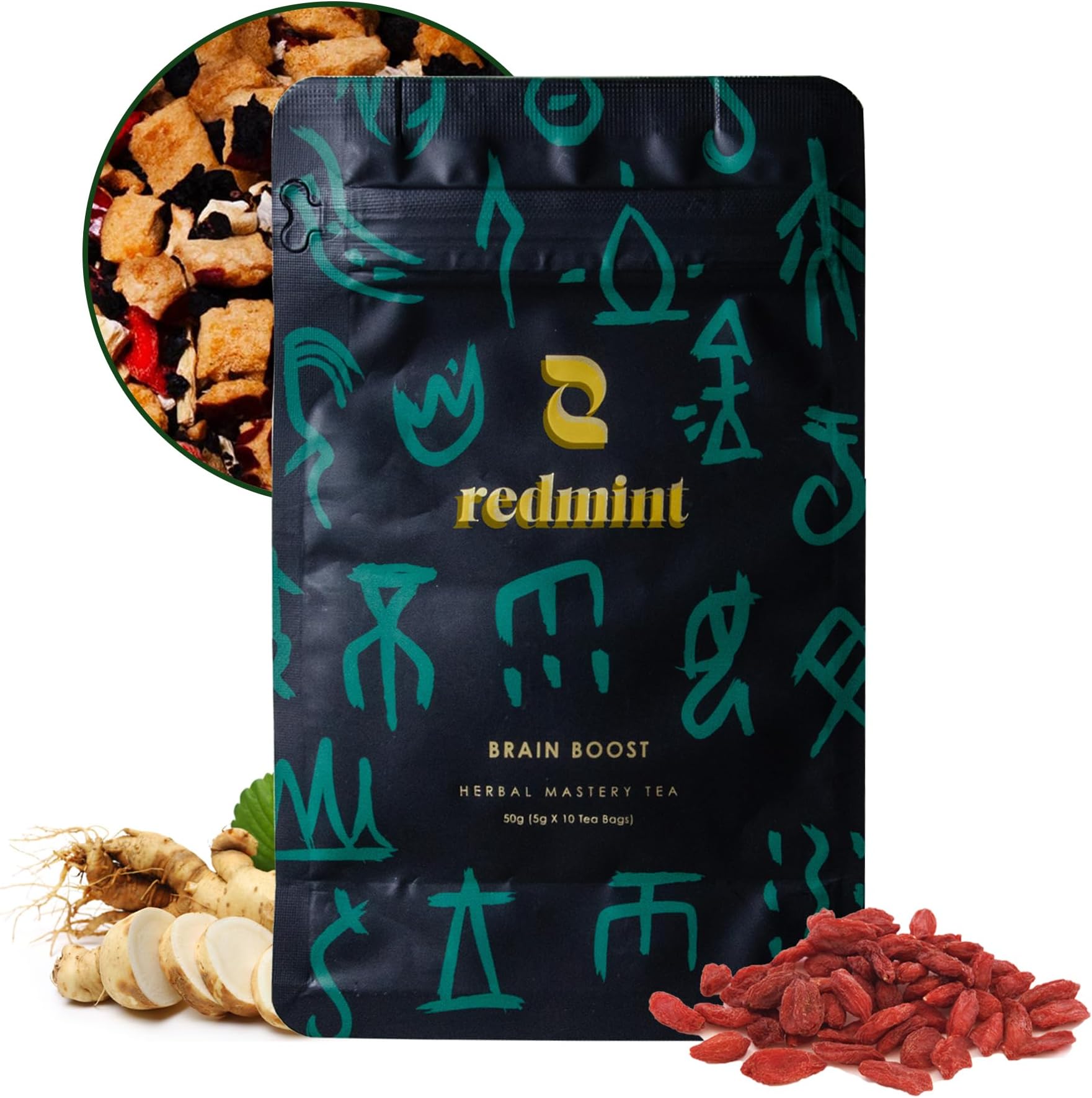 Amazon.com : BE BRAINY Tea for Mental Clarity with Gotu Kola, Hawthorn ...