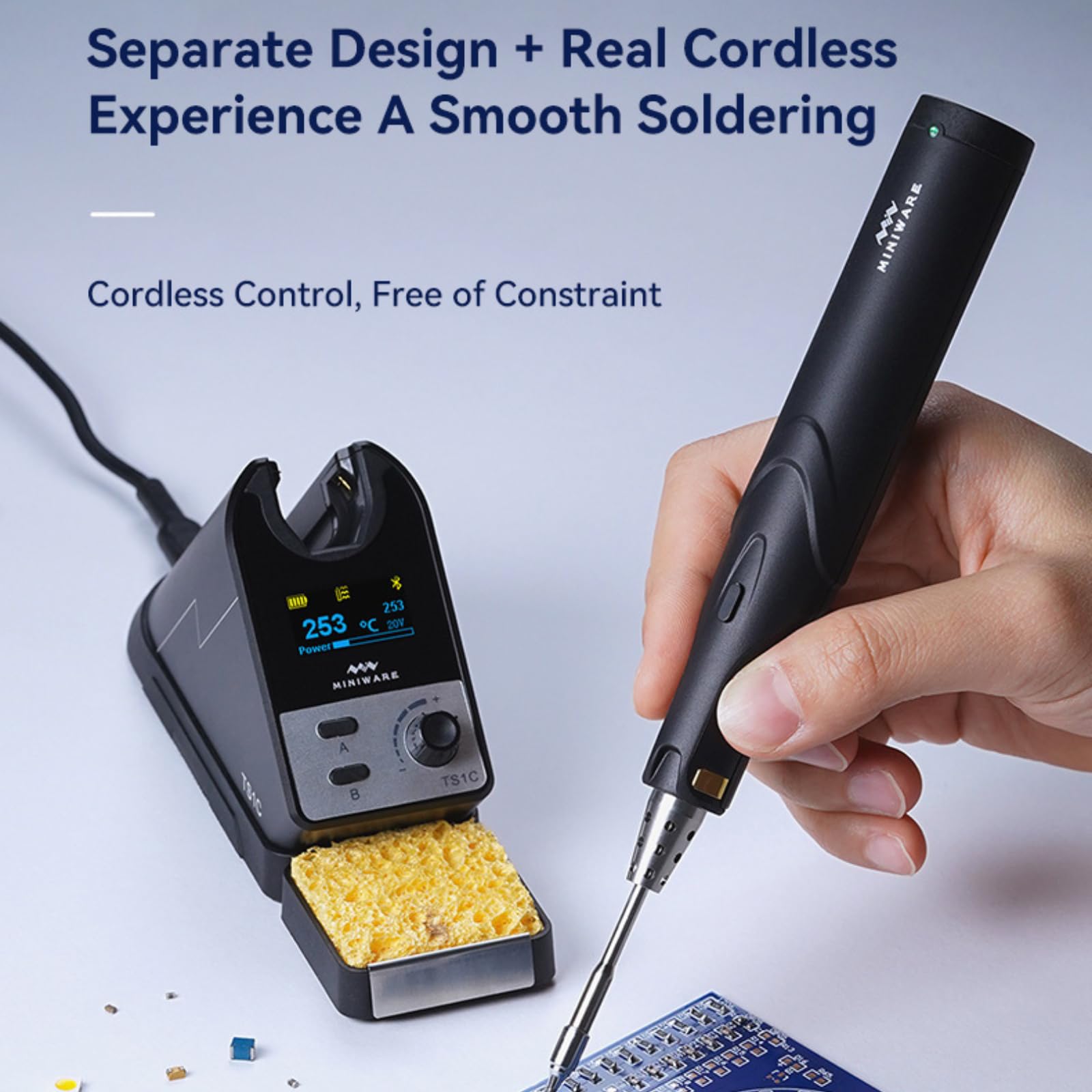 Snapklik.com : SainSmart TS1C Portable Soldering Iron, Cordless ...