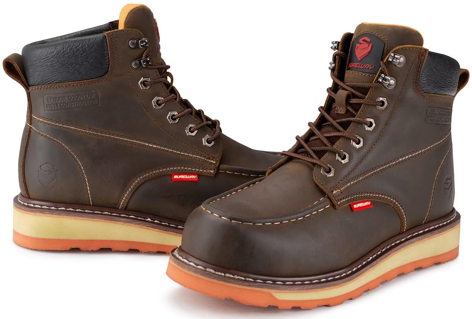 Snapklik.com : SUREWAY 6” Mens Heavy Duty Steel/Composite/Soft Toe Work ...