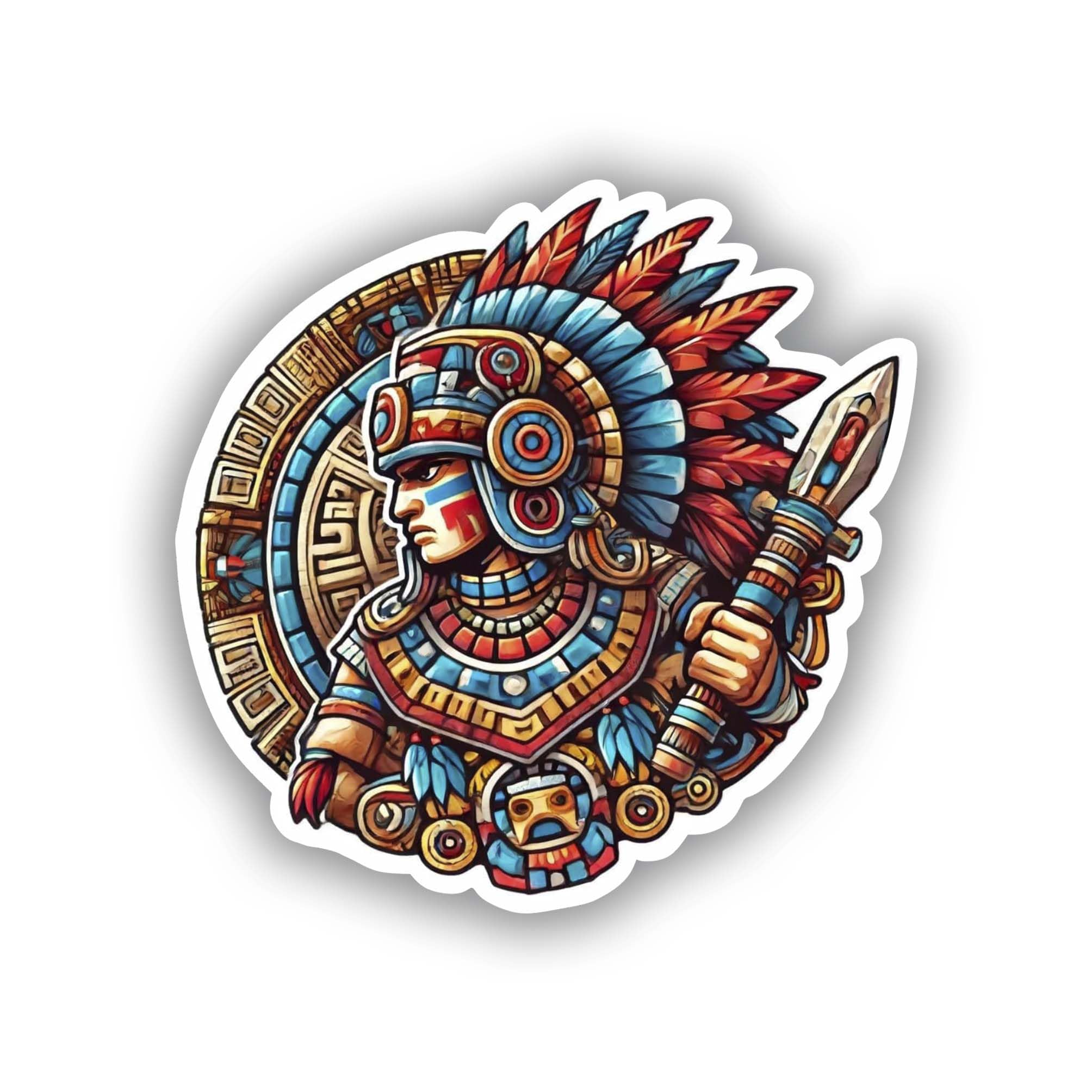 Amazon.com - Aztec Huitzilopochtli Warrior God Sticker - Bold Design ...