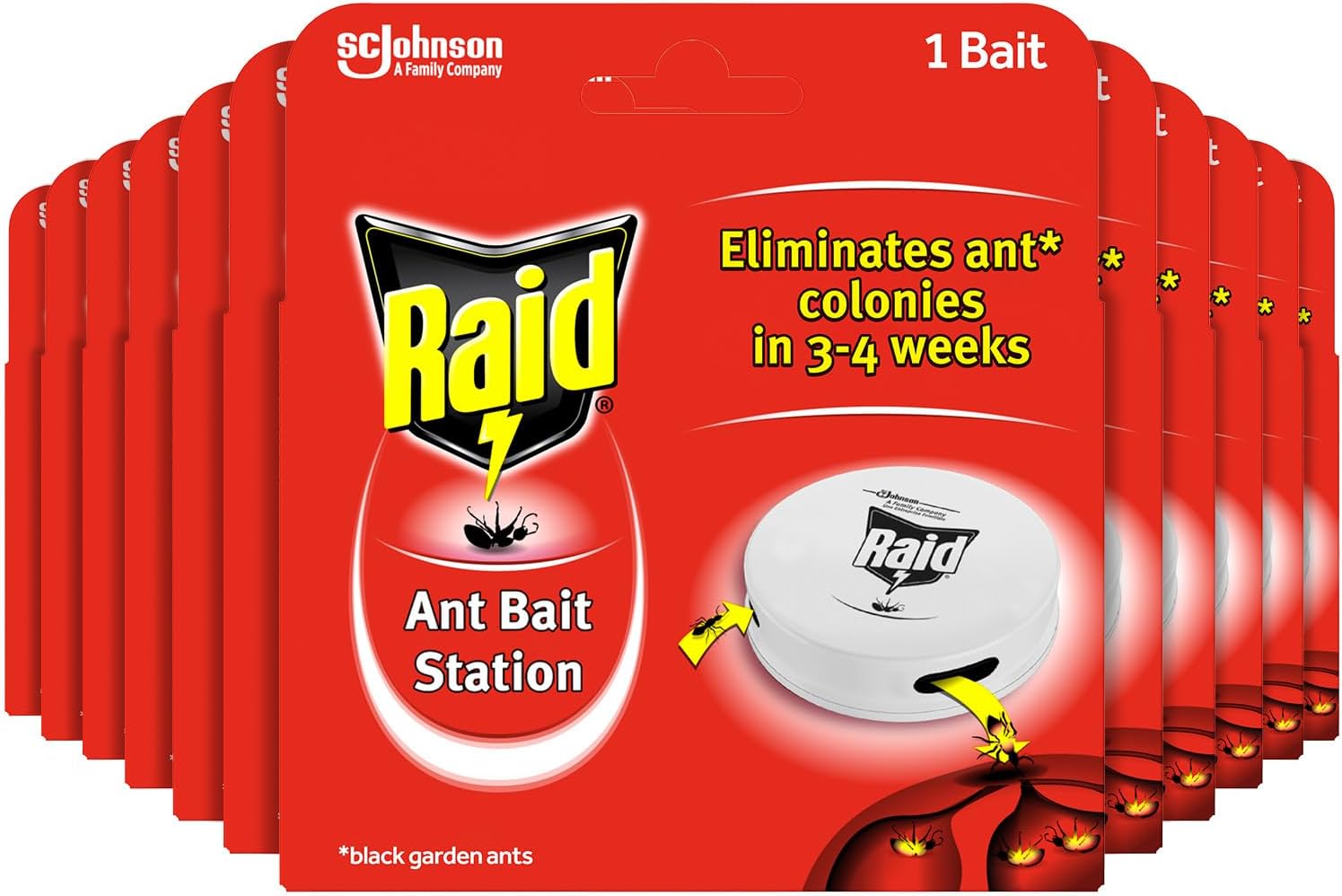 Raid Ant Bait Station, Ant Killer for Indoor and Outdoor Use, Pack of 1 ...