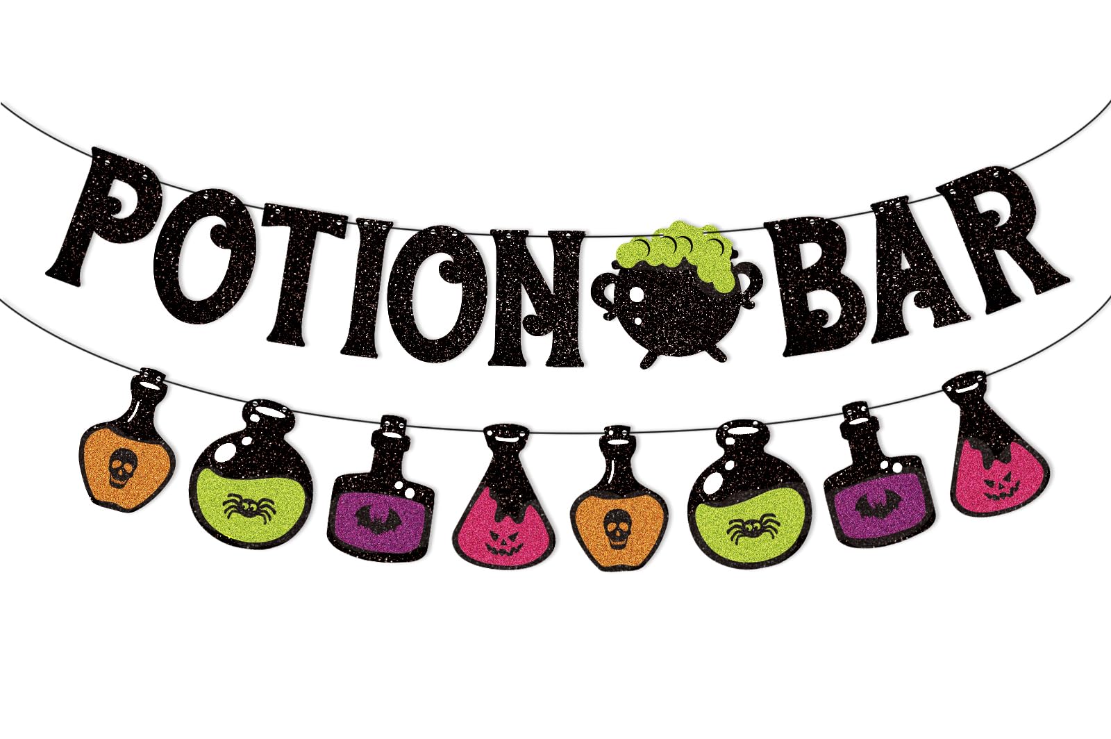 Amazon.com: Potion Bar Banner Halloween Poison Bat Horrible Witches ...