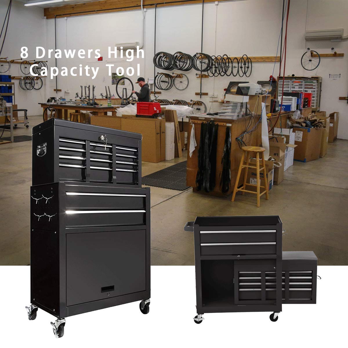 8-Drawer High Capacity Tool chest Tool Box,Rolling Tool Box,Big Tool ...