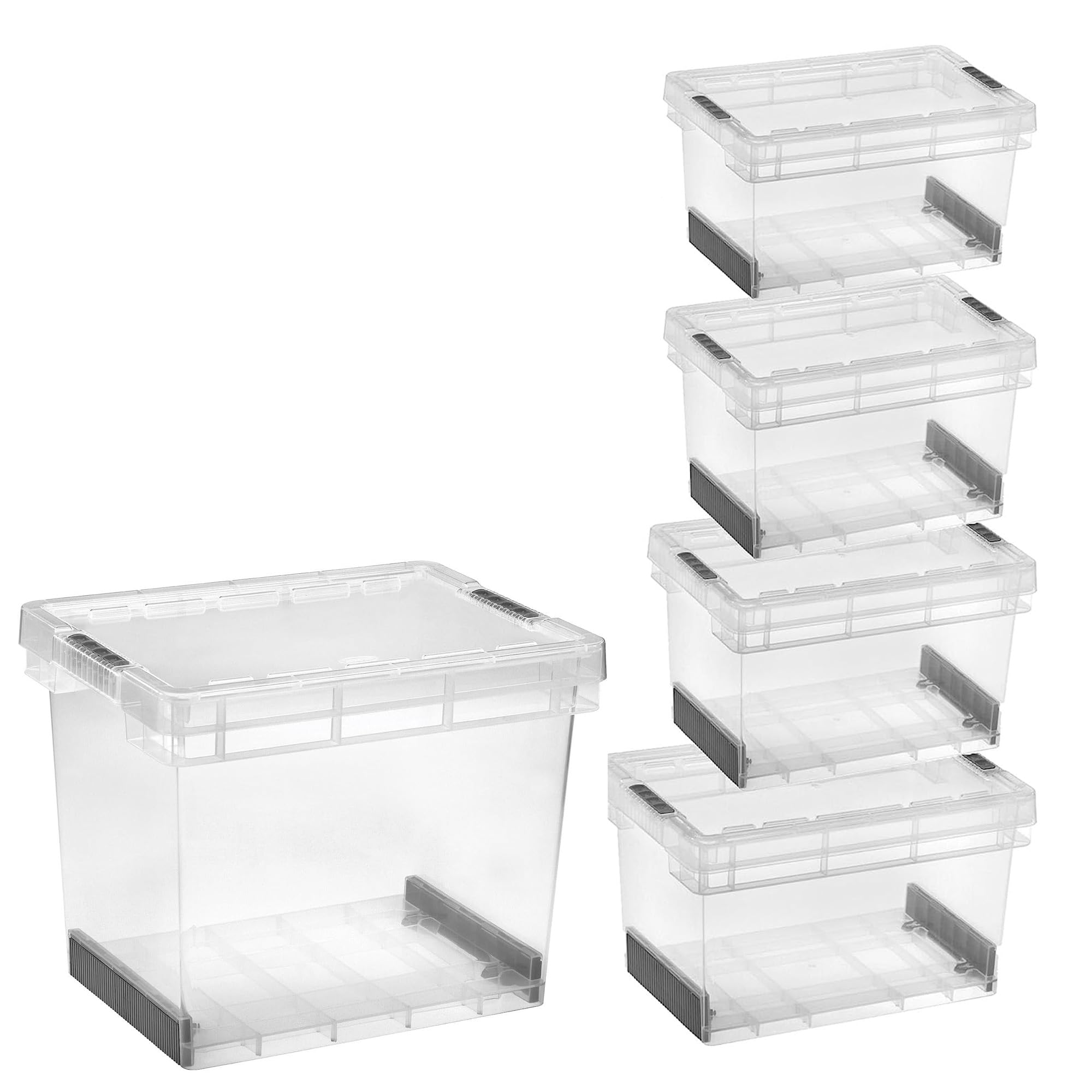 Pluto Packaging Clear Ultra Resistant Strong Stackable Modular Plastic ...