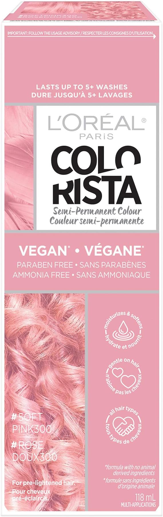 L'Oréal Paris Colorista Semi Permanent Hair Color for Bleached Blonde ...