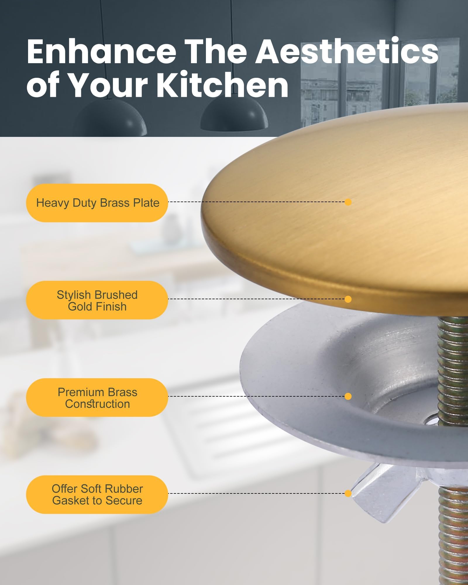 Snapklik.com : Kitchen Sink Hole Cover, Faucet Hole Cover For Kitchen ...