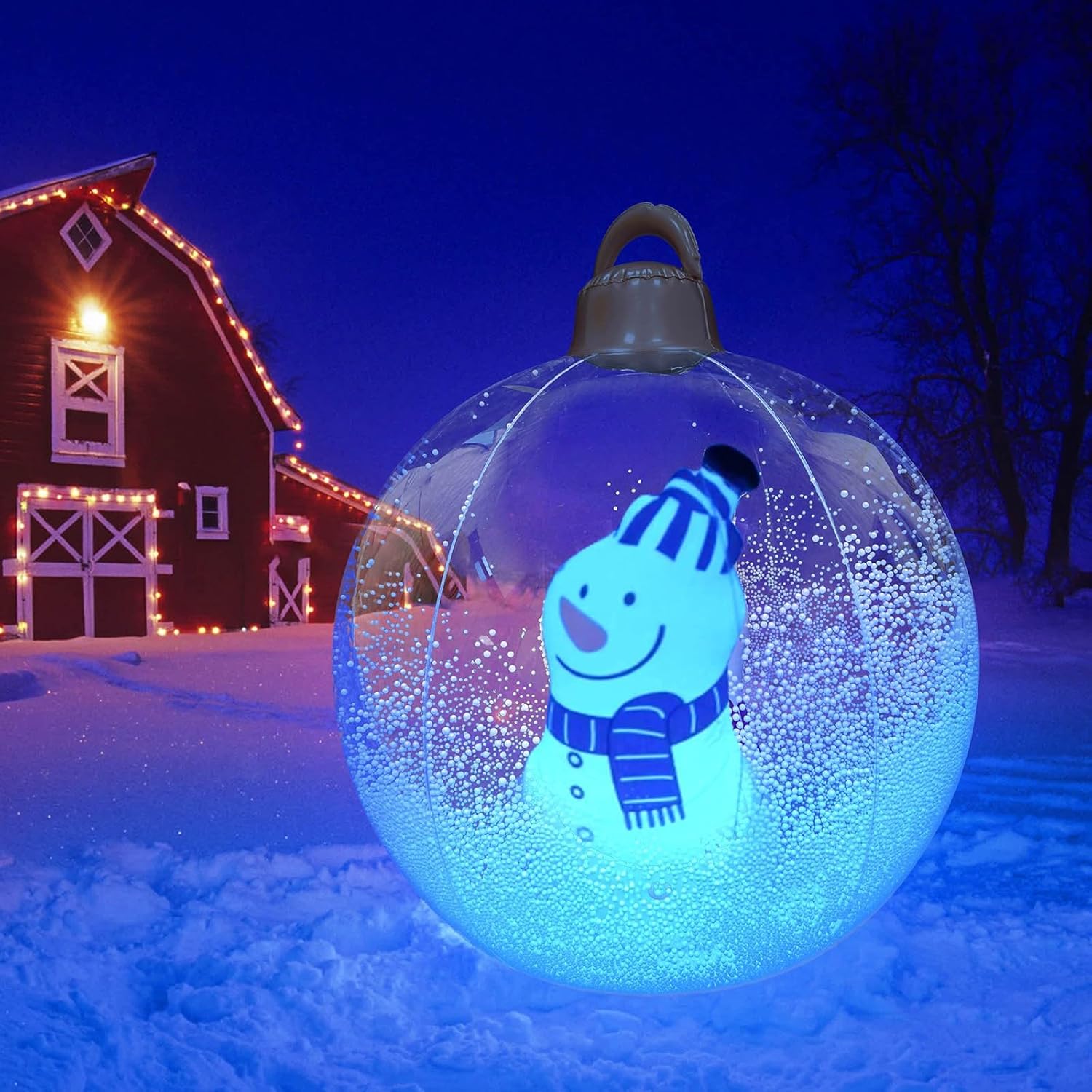 Amazon.com: Bola inflable gigante de Navidad de 24 pulgadas con luz LED ...