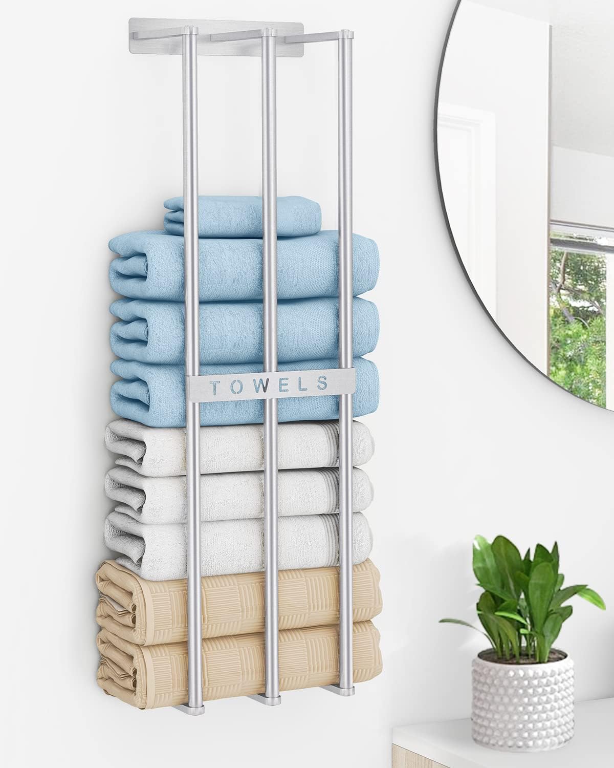 Amazon.com: Towel Racks for Bathroom Wall Mounted, Bethom Towel Rack ...