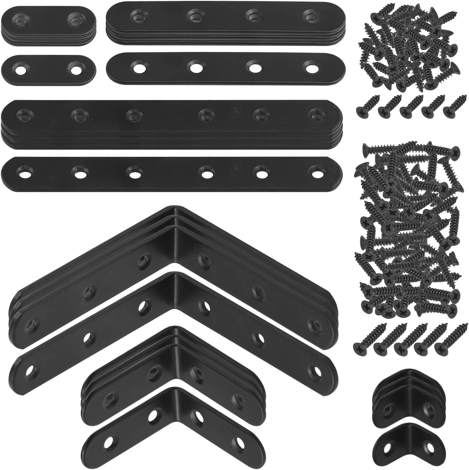 Amazon.com: Hilitchi 24 Pack Stainless Steel Black L Bracket Corner ...