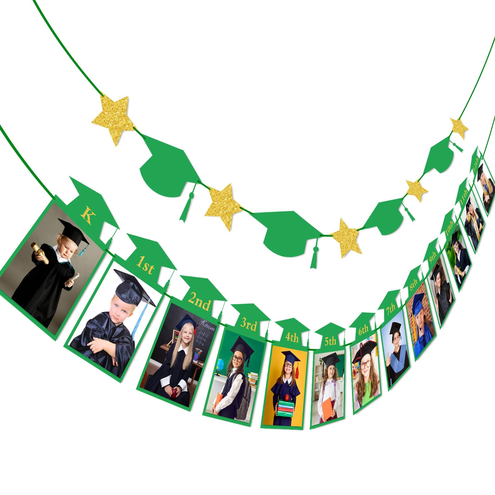 Amazon.com: Whaline 2Pcs Graduation Photo Banner, Congrats Grad Banner ...