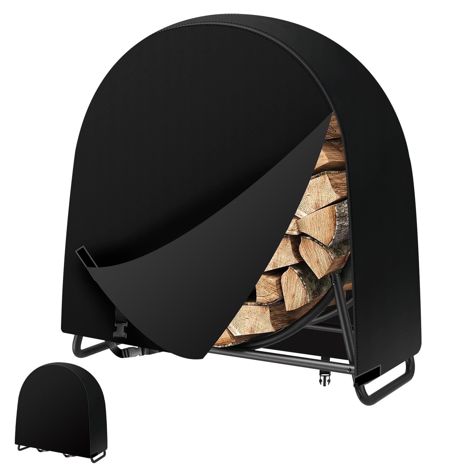 Amazon.com: DTNESS 40 Inch Firewood Log Rack Cover 104 x 102 x 61 cm ...