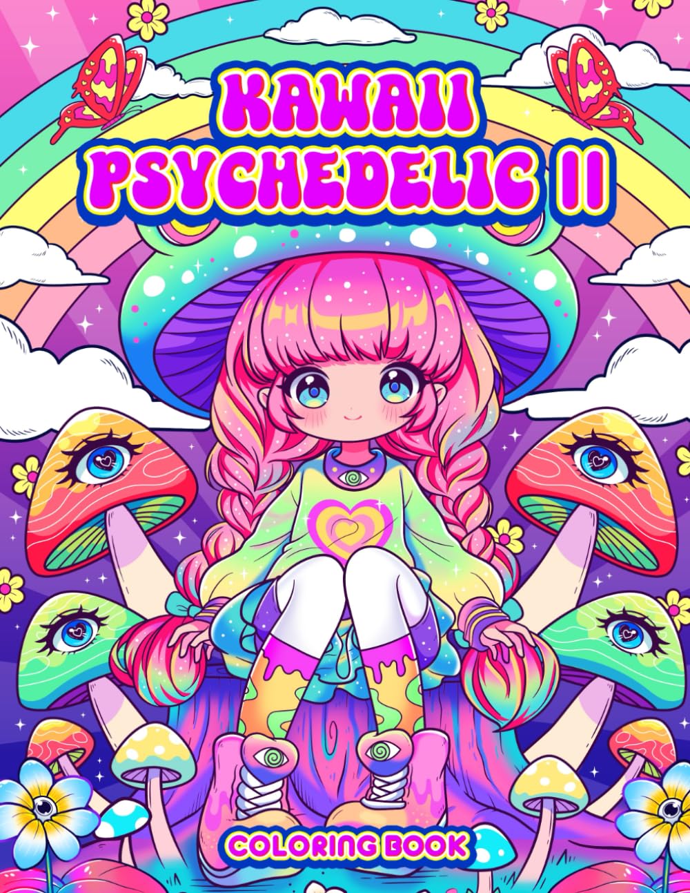 Amazon.com: Kawaii Psychedelic II Coloring Book: Cute and Trippy Stoner Coloring for Adult ...