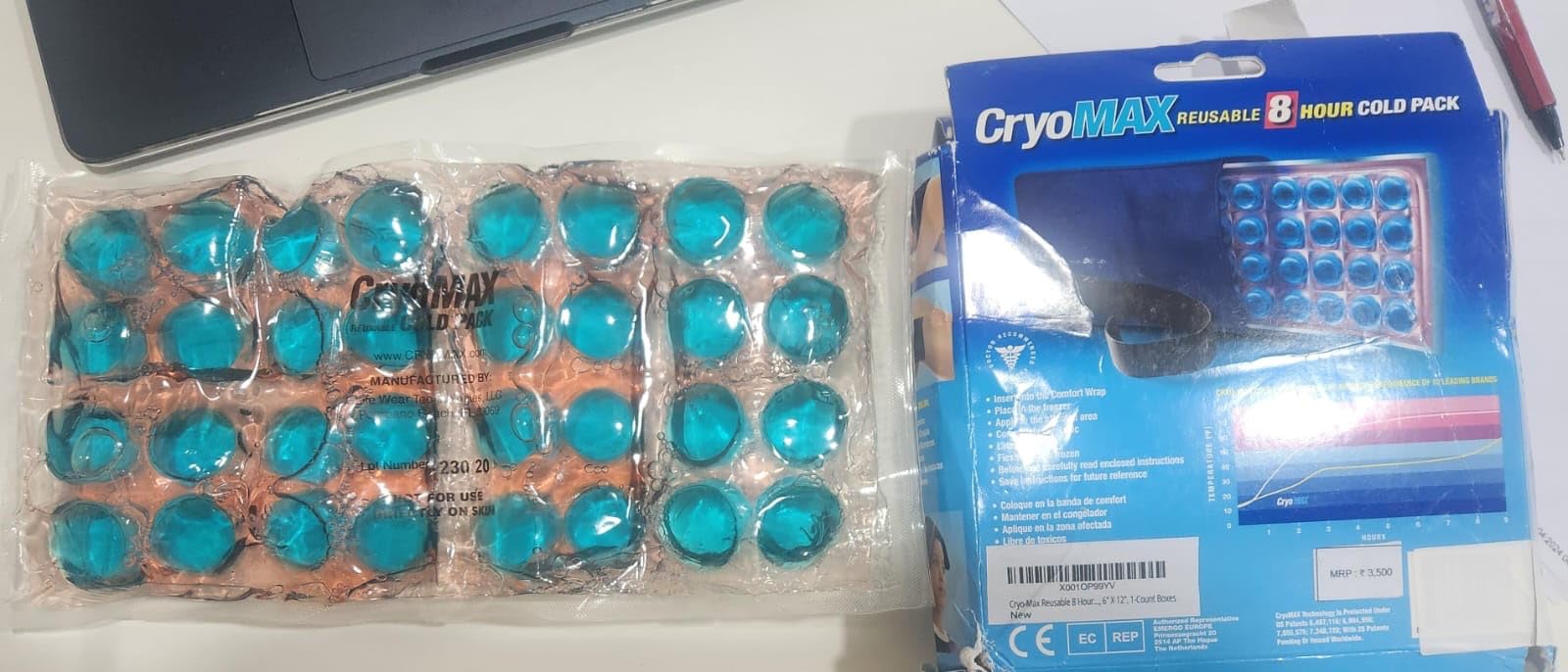 Cryo-Max Reusable 8 Hour Cold Pack, Medium, 6" X 12", 1-Count Boxes ...