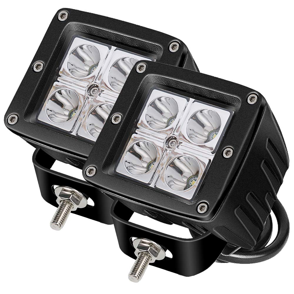 Buy TURBO SII Pair 3Inch 3x3 16W Cube Pod Led Work Light Spot Beam 1600 ...