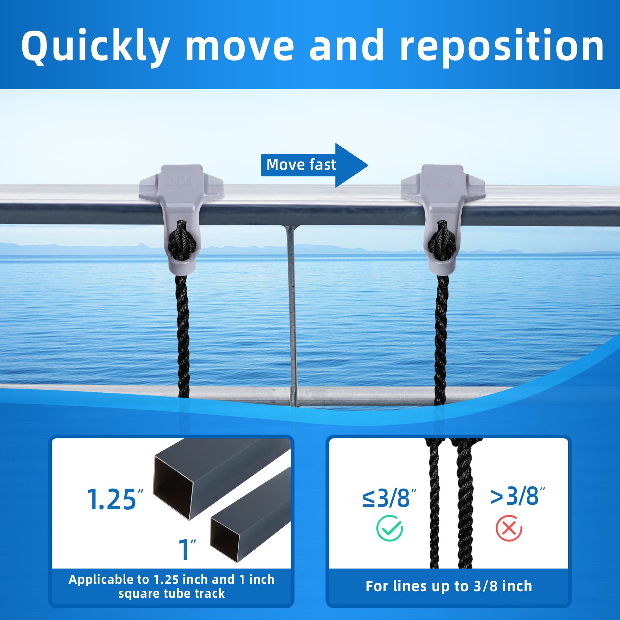 Snapklik.com : 4 PCS Pontoon Boat Fender Clips -Boat Bumper Clips ...