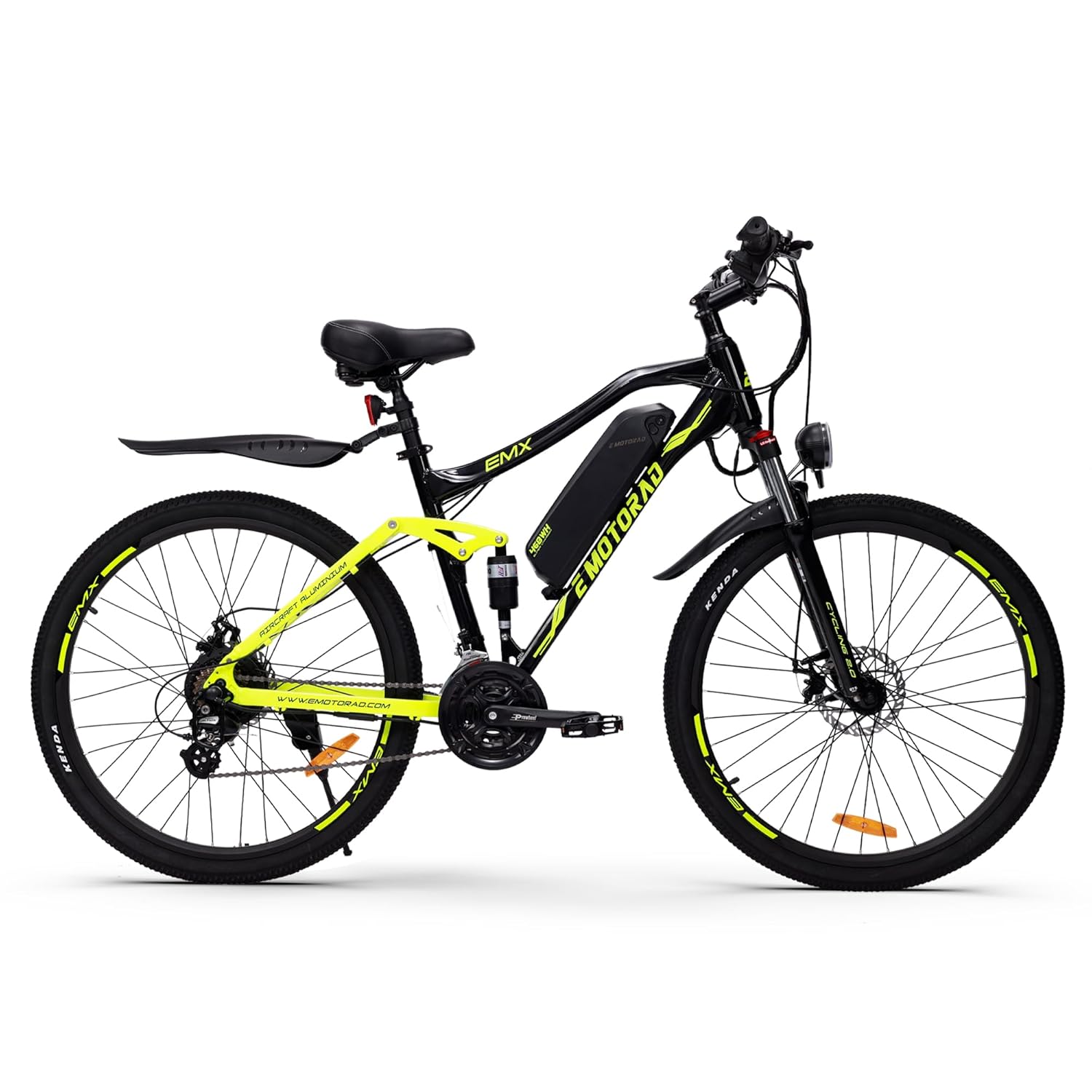 EMotorad EMX+ Electric Cycle 27.5" Wheel Size 21 Speed Shimano Altus ...
