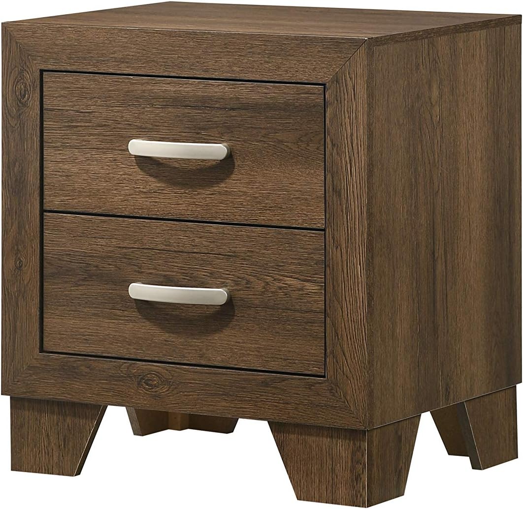 Amazon.com: Knocbel Transitional Nightstand Bedside Table with 2 ...