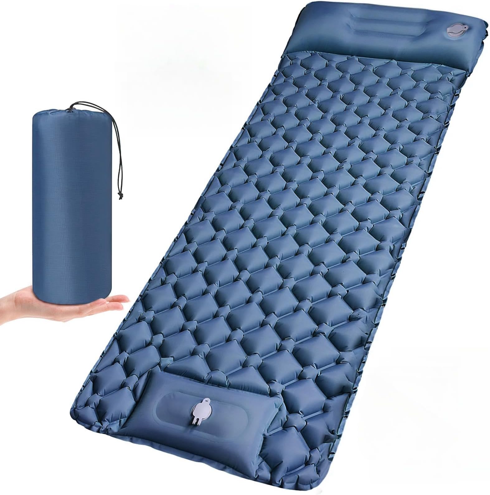 Colchoneta Inflable Camping con Almohada Incorporada, Colchón Inflable ...