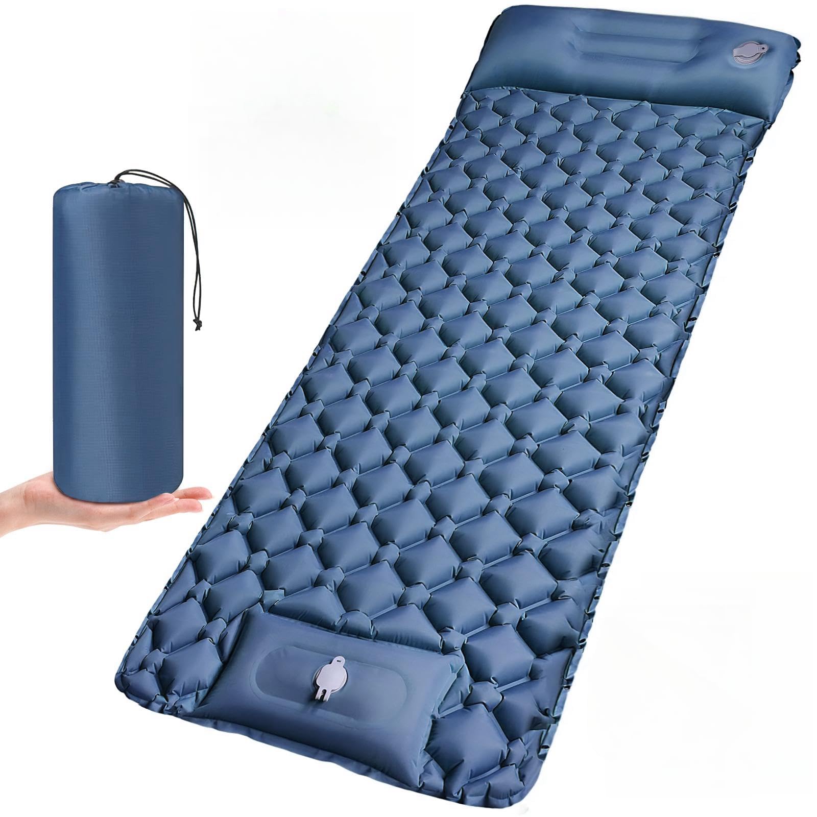 Colchoneta Inflable Camping con Almohada Incorporada, Colchón Inflable ...