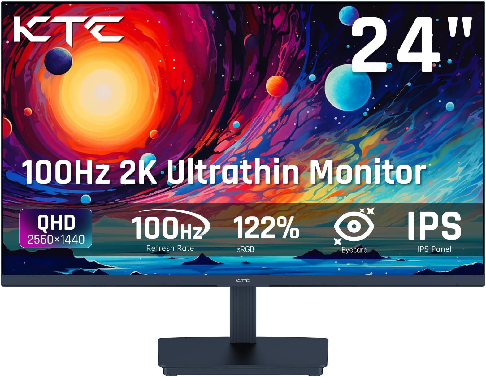 Amazon.com: KTC 24 Inch QHD 100Hz Computer Monitor IPS 2K, 1300:1 ...