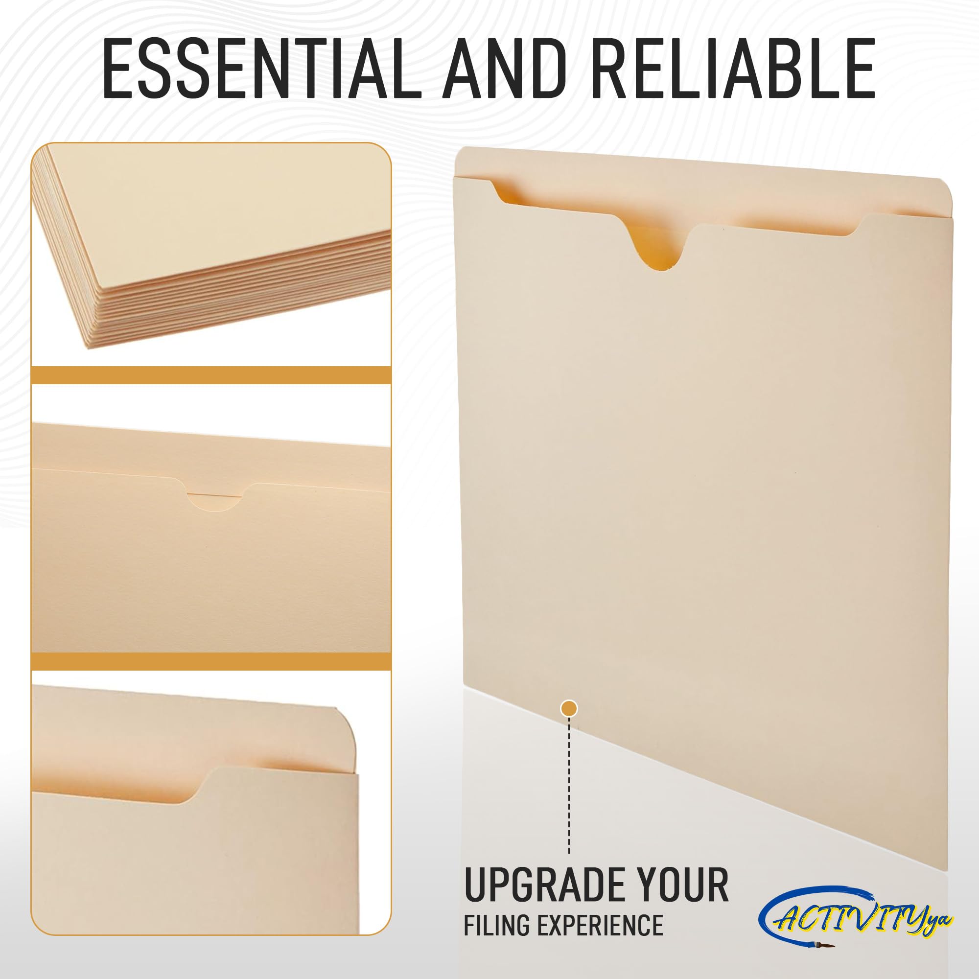 Snapklik.com : Manila File Jackets, Flat-No Expansion, Letter Size ...