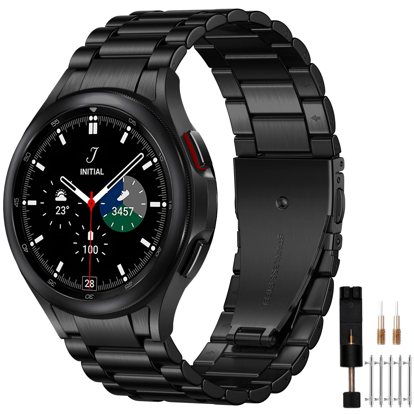 Mastten Compatible with Samsung Galaxy Watch 4 Strap 44 mm 40 mm, No ...