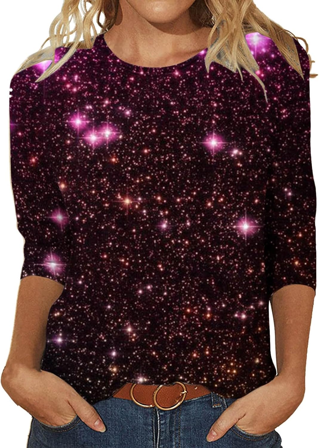 Amazon.com: Sparkle Top Sequin Tops for Women Party Night Silver Sequin ...